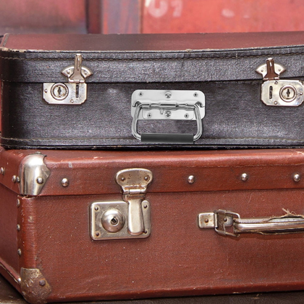 Hemoton 2pcs Case Handles Spring Loaded Handle Stainless Steel Ring ...