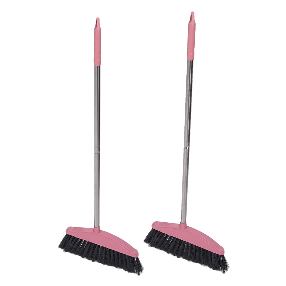 Hemoton 2pcs Heavy Duty Stainless Steel Broom Long Handle Floor ...