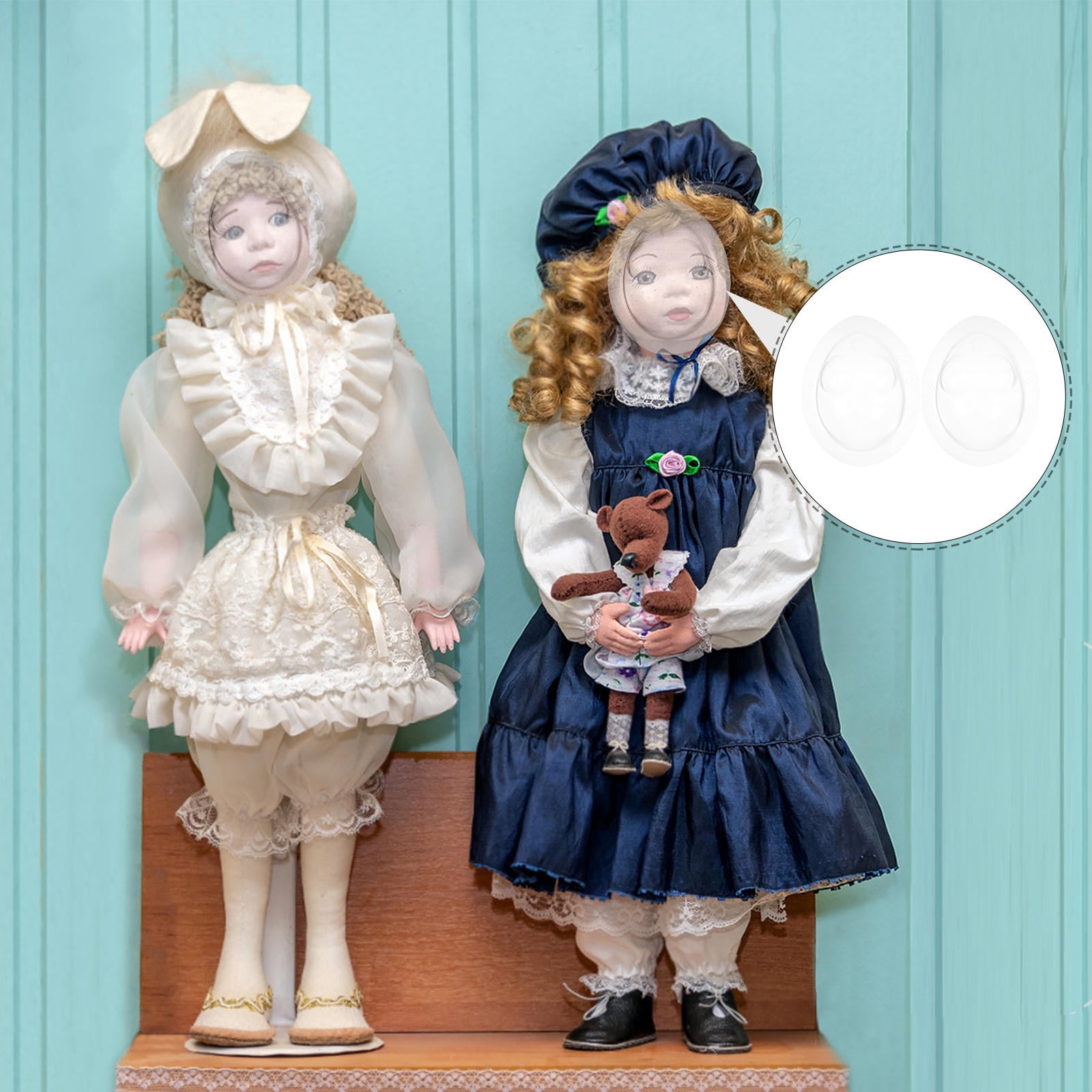 Hemoton 2pcs Clear Doll Face Mask For Dolls Plastic Makeup Protection ...
