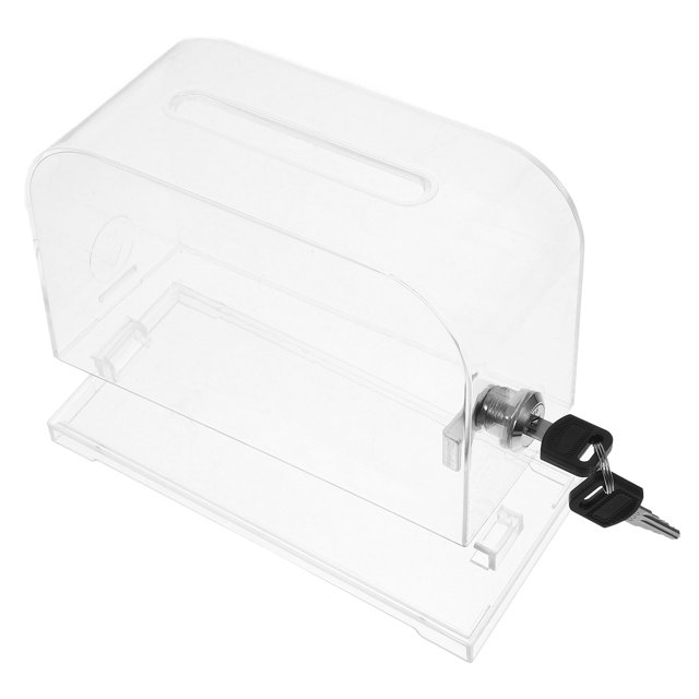 Hemoton 2pcs Clear Donation Box Suggestion Box with Lock Complain ...