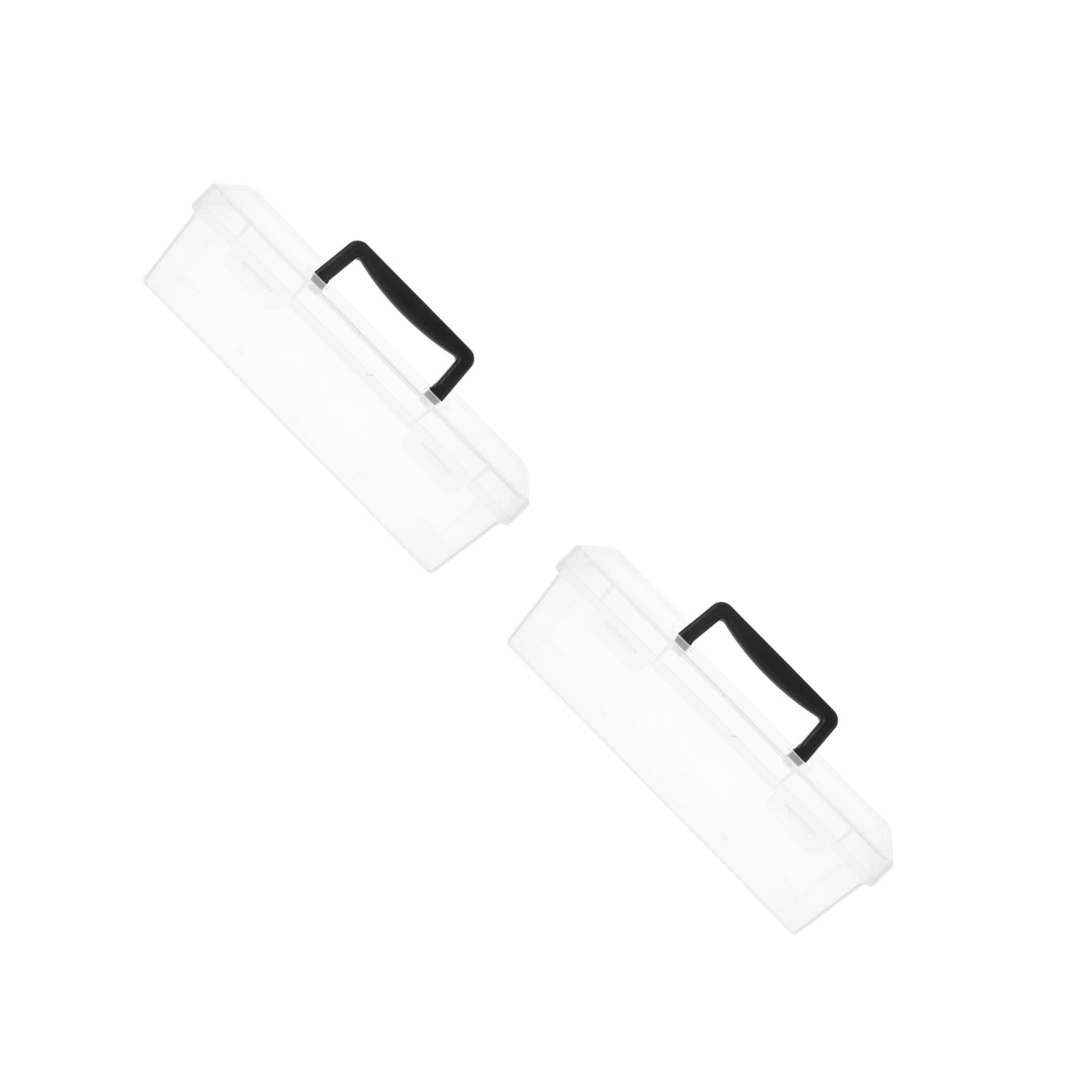 Hemoton 2pcs Clear Plastic Tool Box with Handle Small Parts Organizer ...