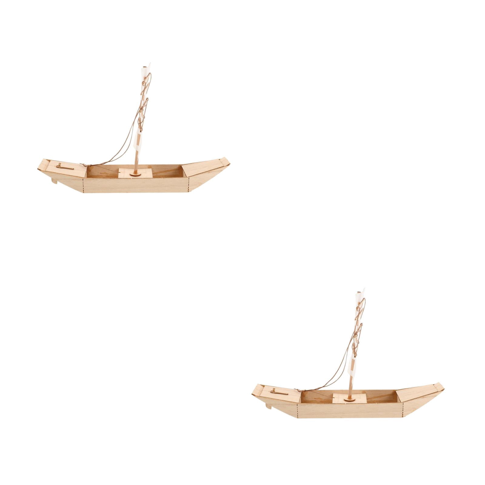 Hemoton 2pcs Wooden Sailboat Model Kits for Kids - Build Your Own Ship ...
