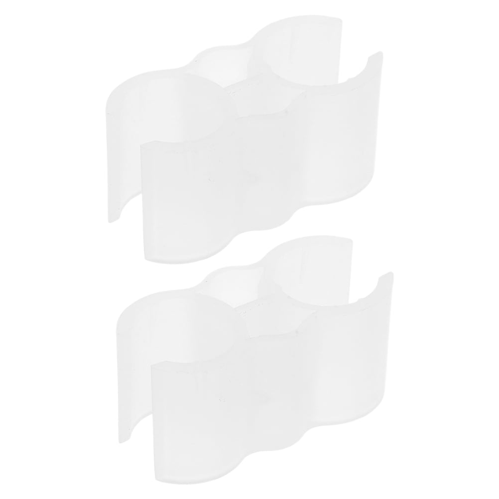 Hemoton 2pcs Double Port Pipe Clamps Clips Plastic Double Line Clamps ...