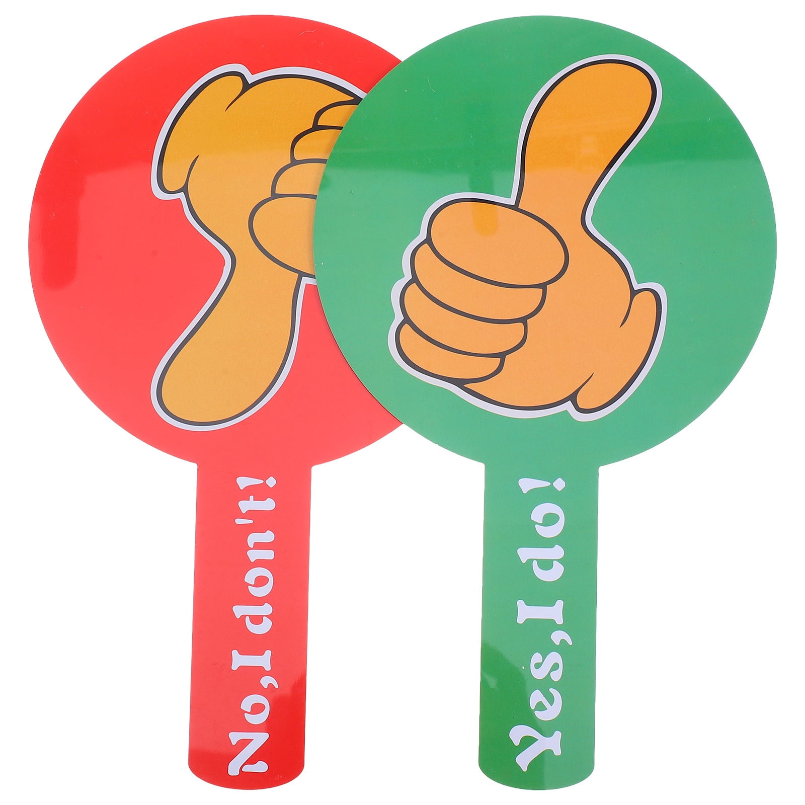 Hemoton 2pcs Double Sided Classroom Judging Paddles Reusable Yes No ...