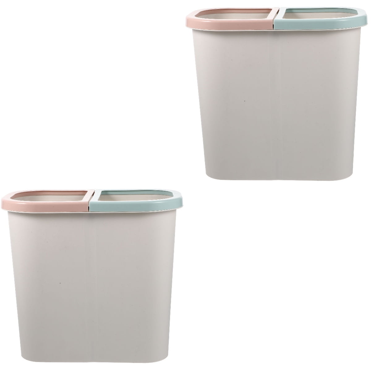 Hemoton 2pcs Dual Compartment Waste Bin Dry and Wet Classified Trash ...
