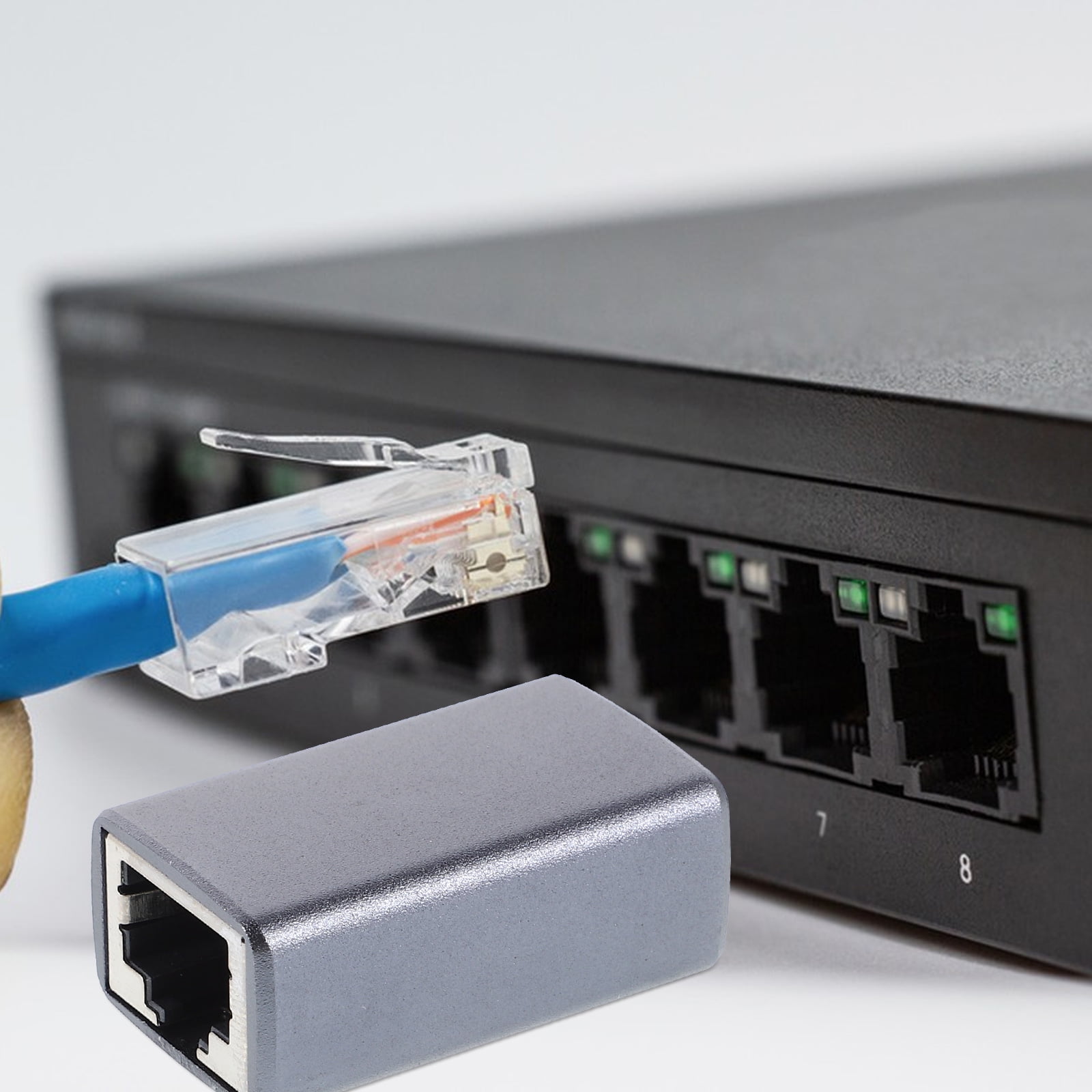 Hemoton 2pcs Ethernet Connector For Network Cable Female To Female ...