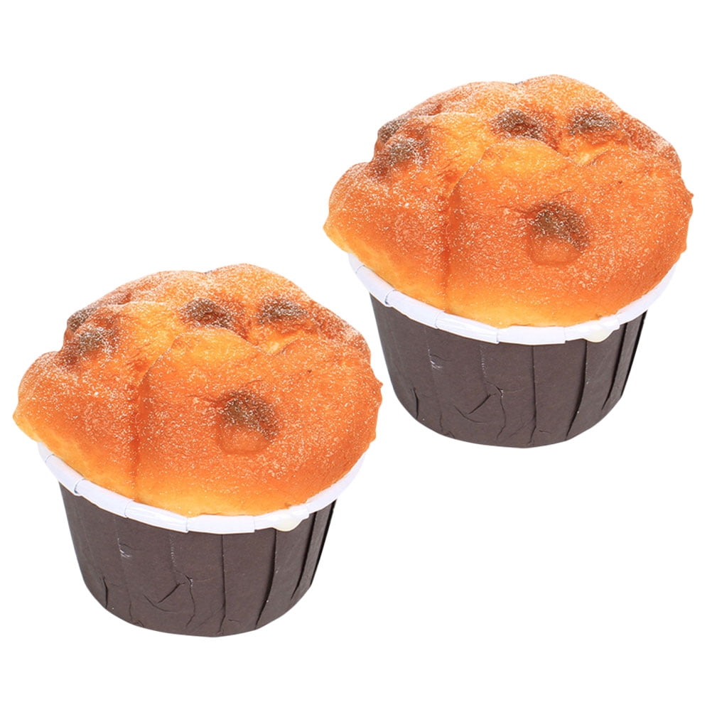 UPGRATOR Decorative Items Cupcake Models Orange 2Pcs 2.95X2.95X2.55In ...
