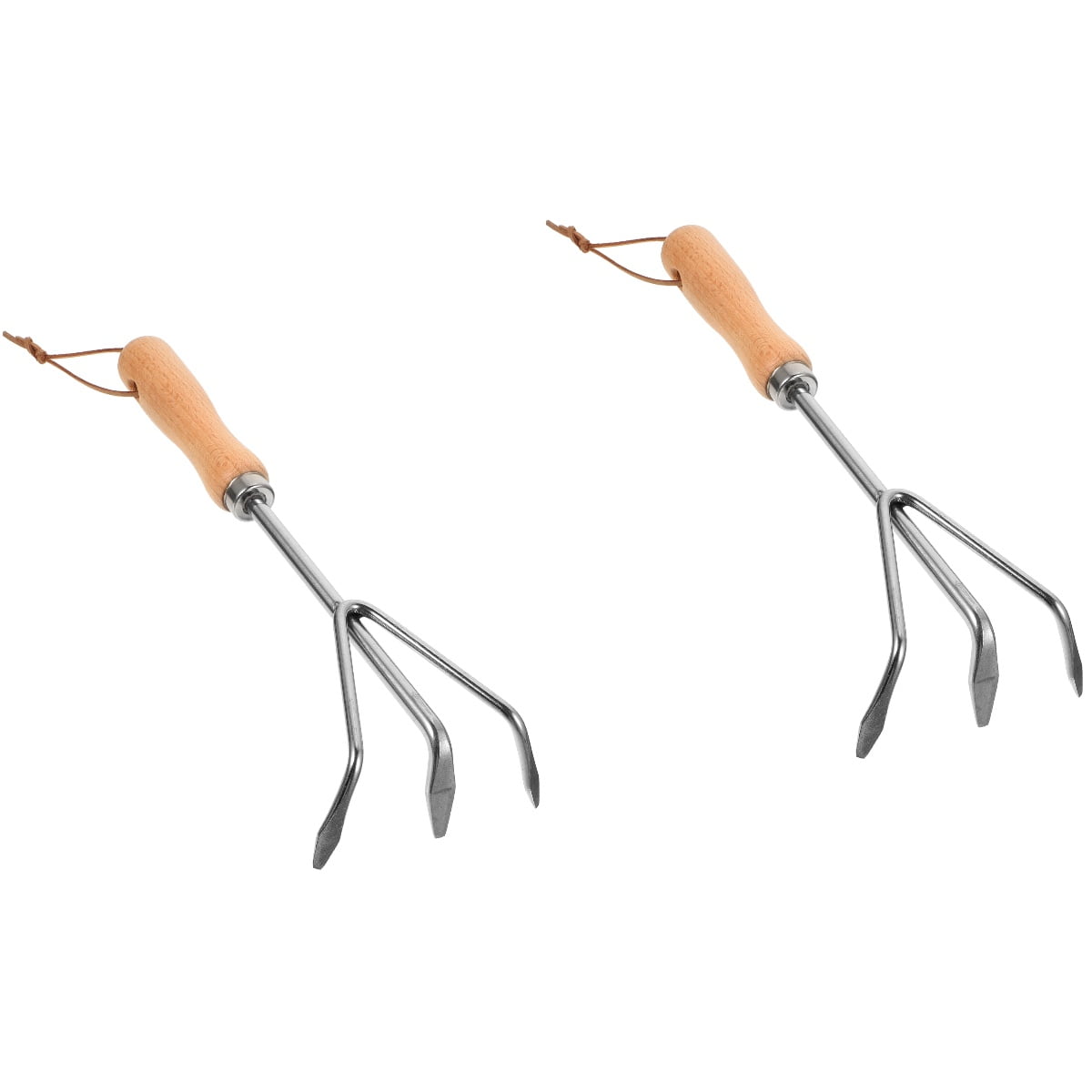 Hemoton 2pcs Functional Gardening Use Rake Tool Garden Steel Rake Hand ...