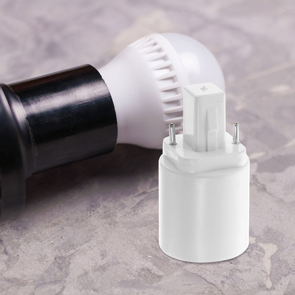 Hemoton 2pcs G24d to E27 Light Bulb Converter 2-Pin Lamp Base Adapter ...
