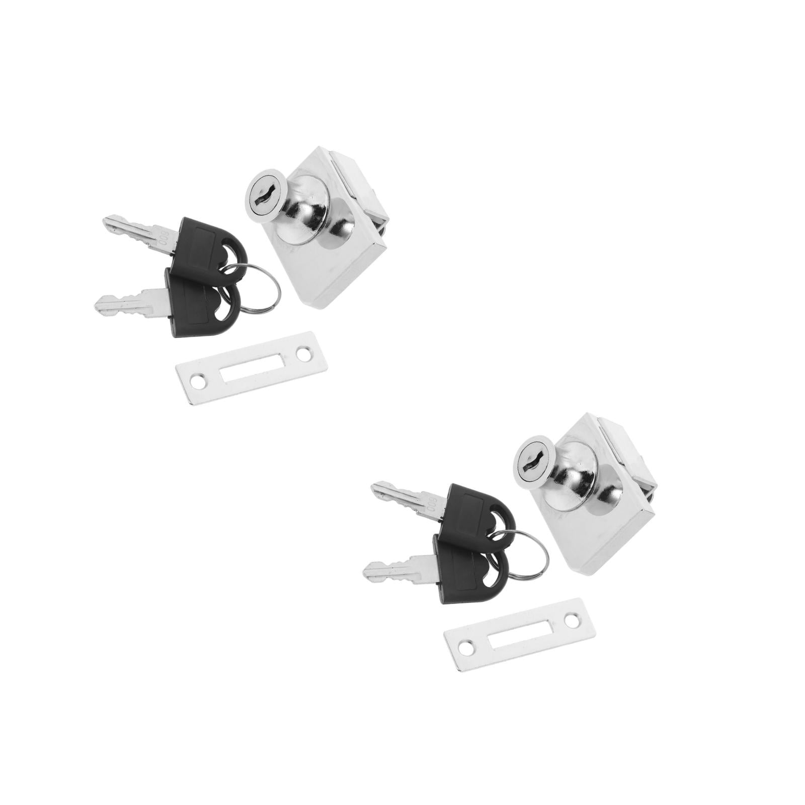 Hemoton 2pcs Glass Cabinet Lock with Key for Display Cases Counters ...