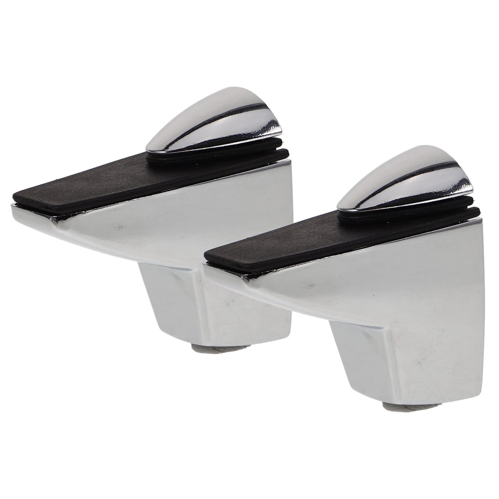 Hemoton 2pcs Glass Shelf Brackets Bathroom Glass Shelf Fixing Brackets ...