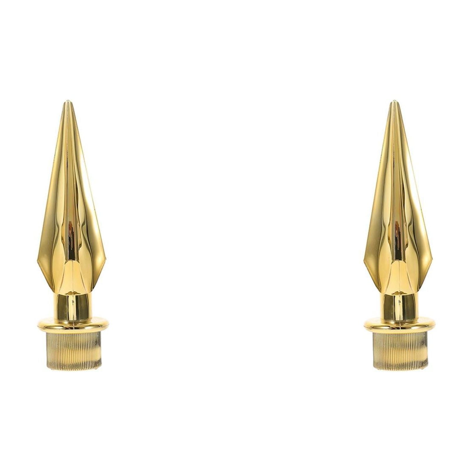 Hemoton 2pcs Golden Flagpole Topper Plastic Flag Flag Pole Finial ...