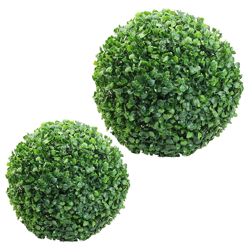Hemoton 2pcs Hanging Topiary Plant Ball Decor Highly Simulation Fake ...