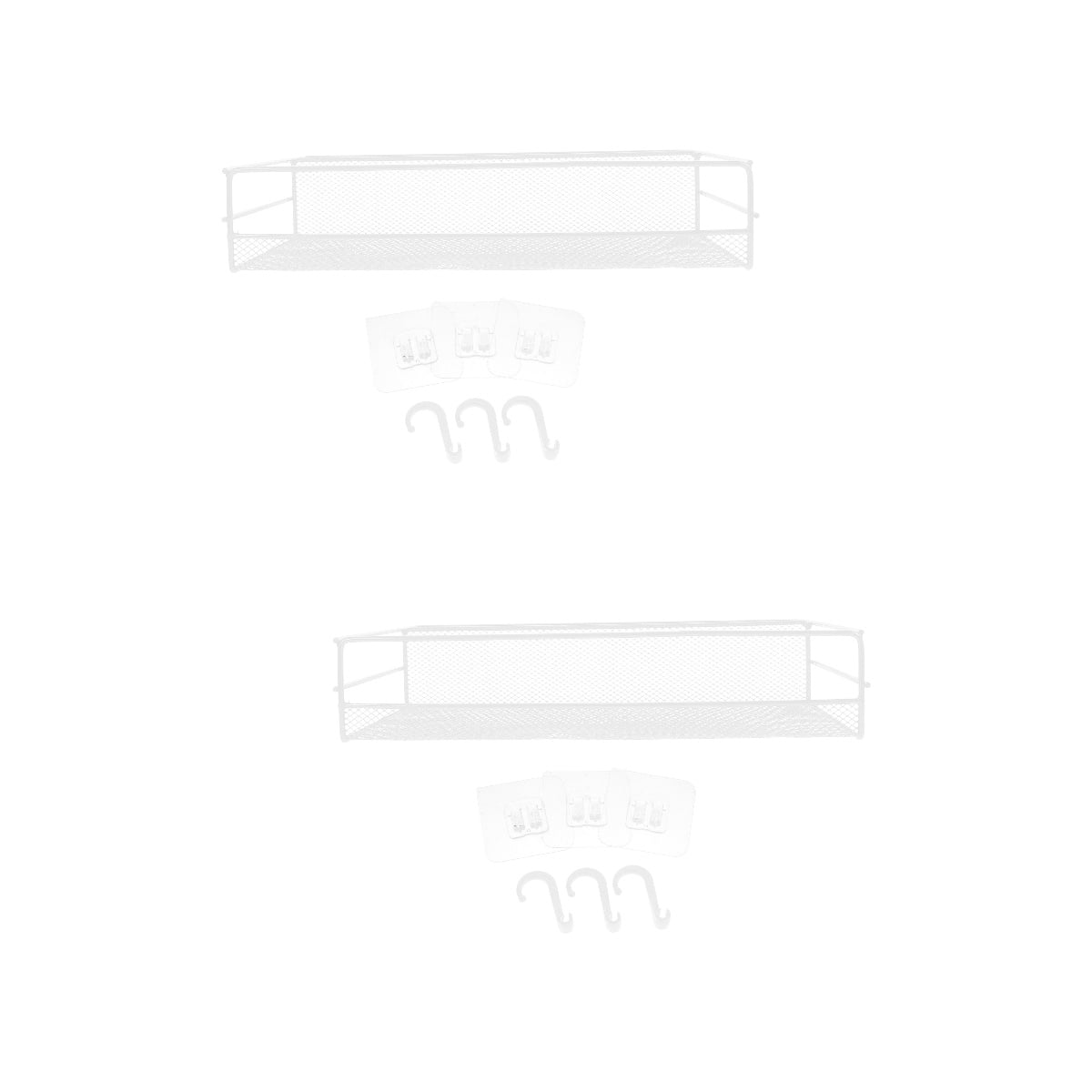 Hemoton 2pcs Hanging Wall Basket Wall Mount Wire Basket Metal Hanging ...