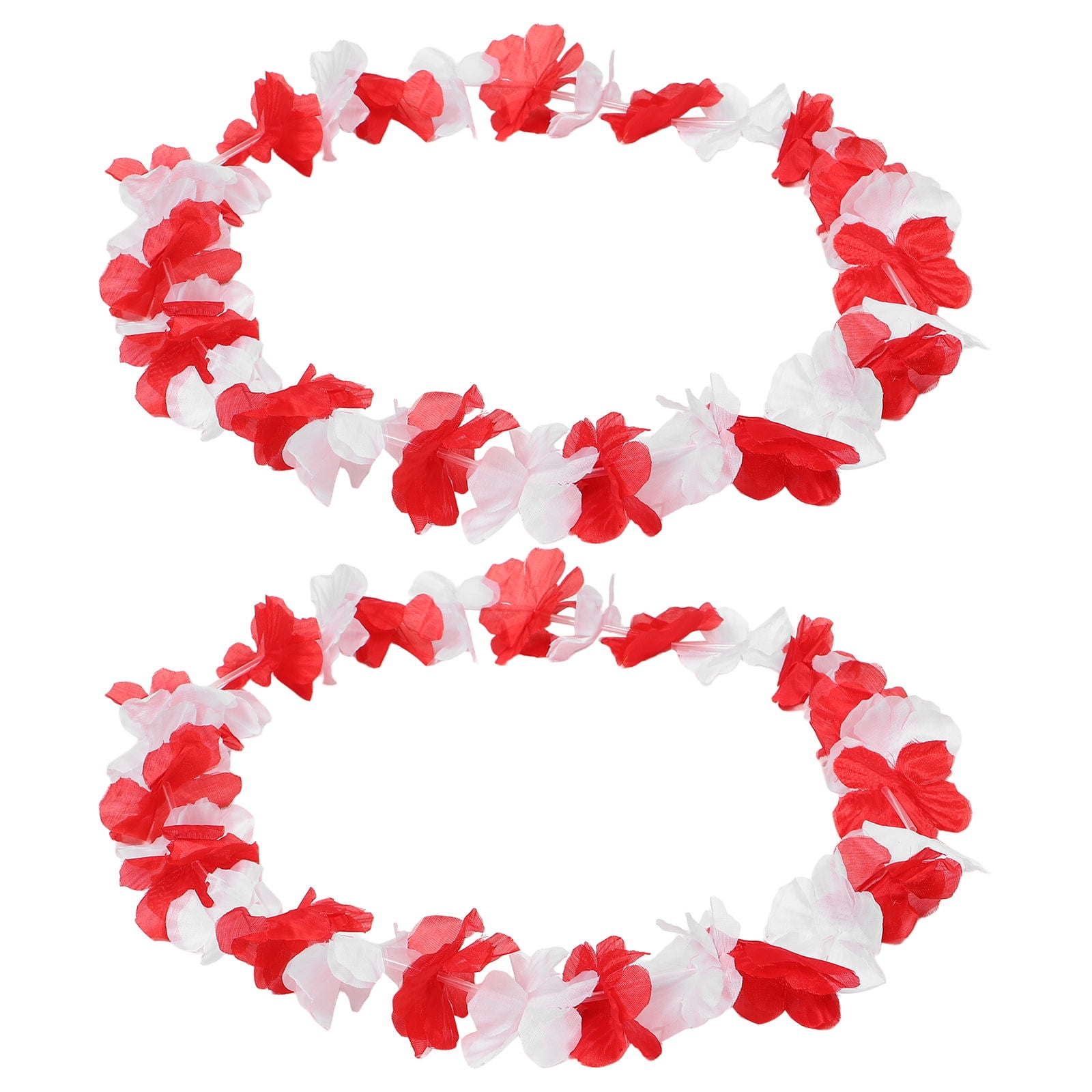 Hemoton 2pcs Hawaiian Flower Necklace Hawaiian Leis Necklace Hawaii Party Flower Necklace ...