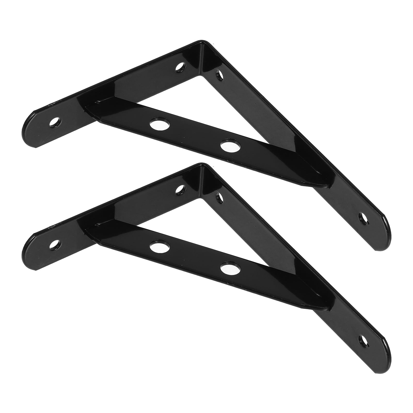 Hemoton 2pcs Heavy Duty Black Metal Floating Shelf Bracket Rustic ...