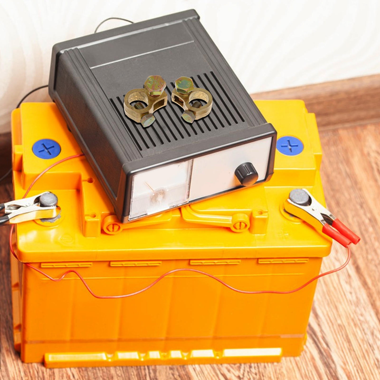 Hemoton 2pcs Heavy Duty Copper Battery Terminal Adapters For Trucks ...