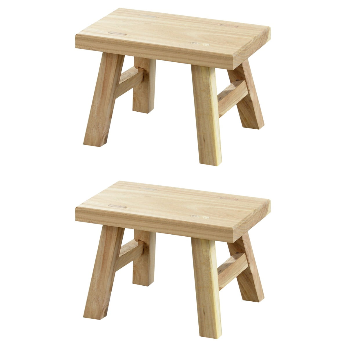Hemoton 2pcs Household Kids Step Stool Retro Shoe Changing Stool Stool ...