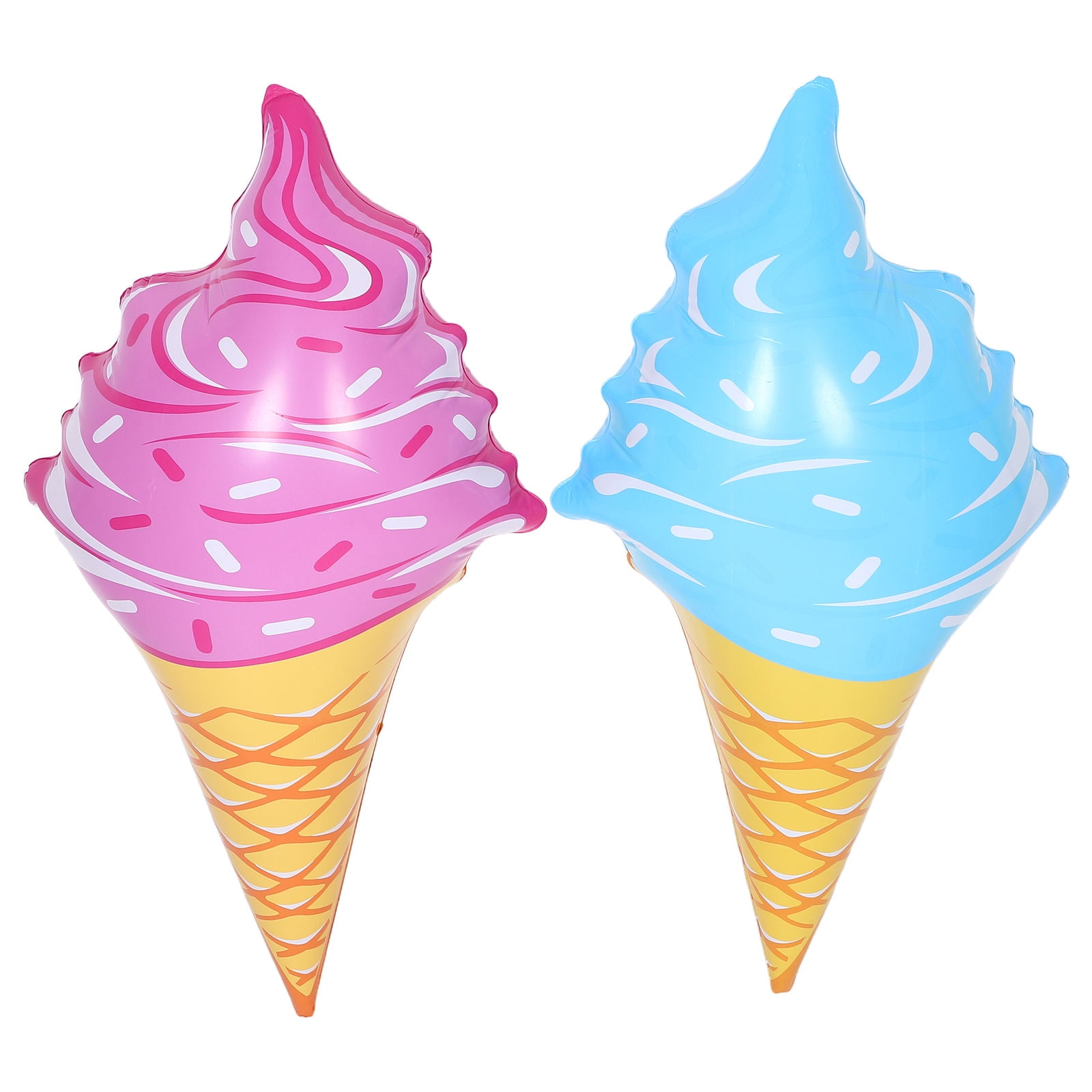 Hemoton 2pcs Inflatable Ice Cream Cone Toy Pool Float Cute Ice Cream ...