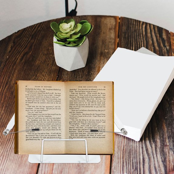 Hemoton 2pcs Iron Book Stands Student Reading Book Holders Adjustable ...