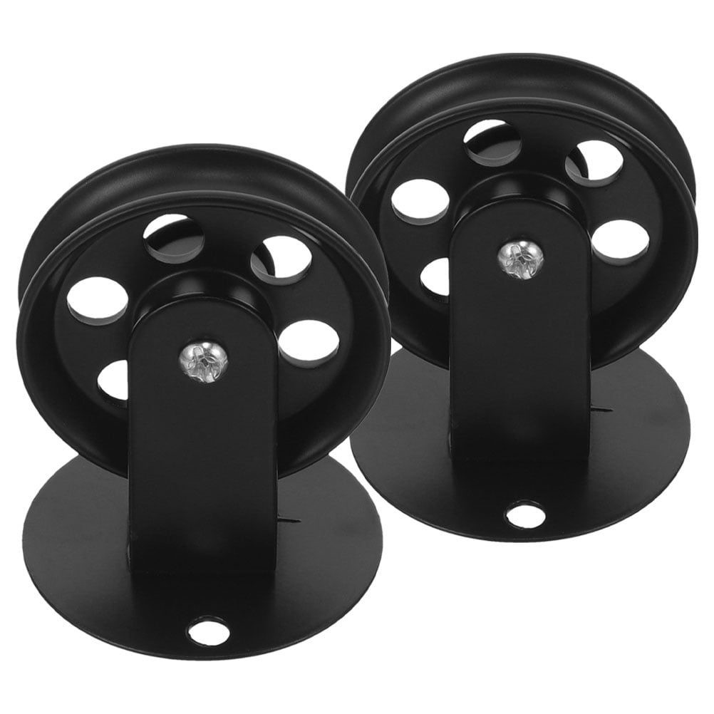 Hemoton 2pcs Iron Ceiling Mount Pulley Wheel Metal Pulley Wheels for ...