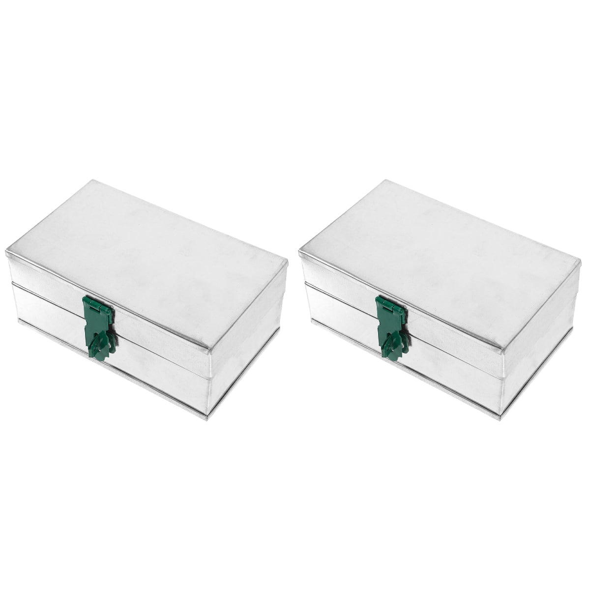 Hemoton 2pcs Iron Sheet Storage Box Metal Tool Box Tool Case Mechanics ...