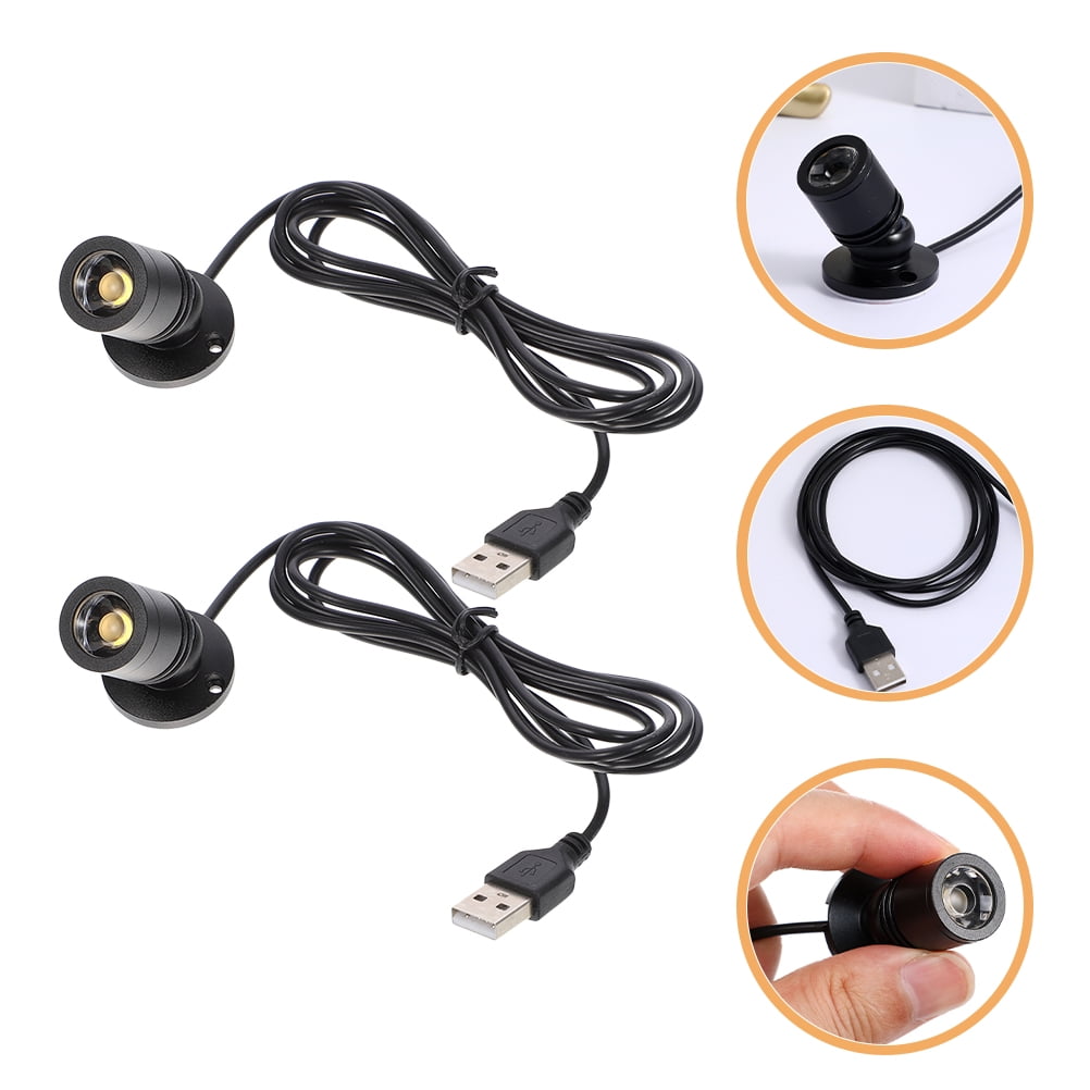 Hemoton 2pcs Jewelry Showcase Led Usb Spotlight Small Indoor Spotlight ...
