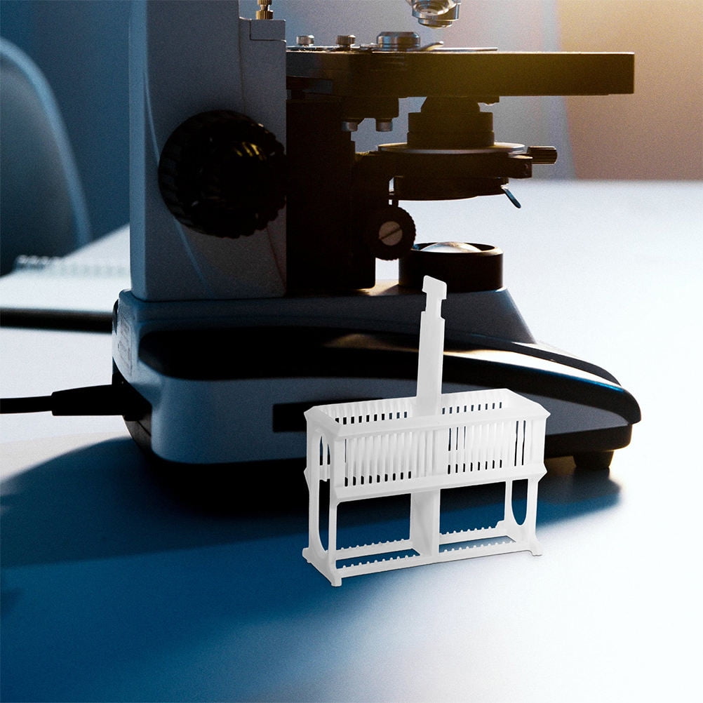 Hemoton 2pcs Laboratory Microscope Slide Holder 24-Slice Microscope ...