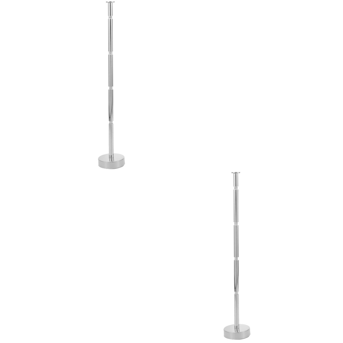 Hemoton 2pcs Metal Clothing Rod Clothes Hanger Rod Wall Mount Hanging ...