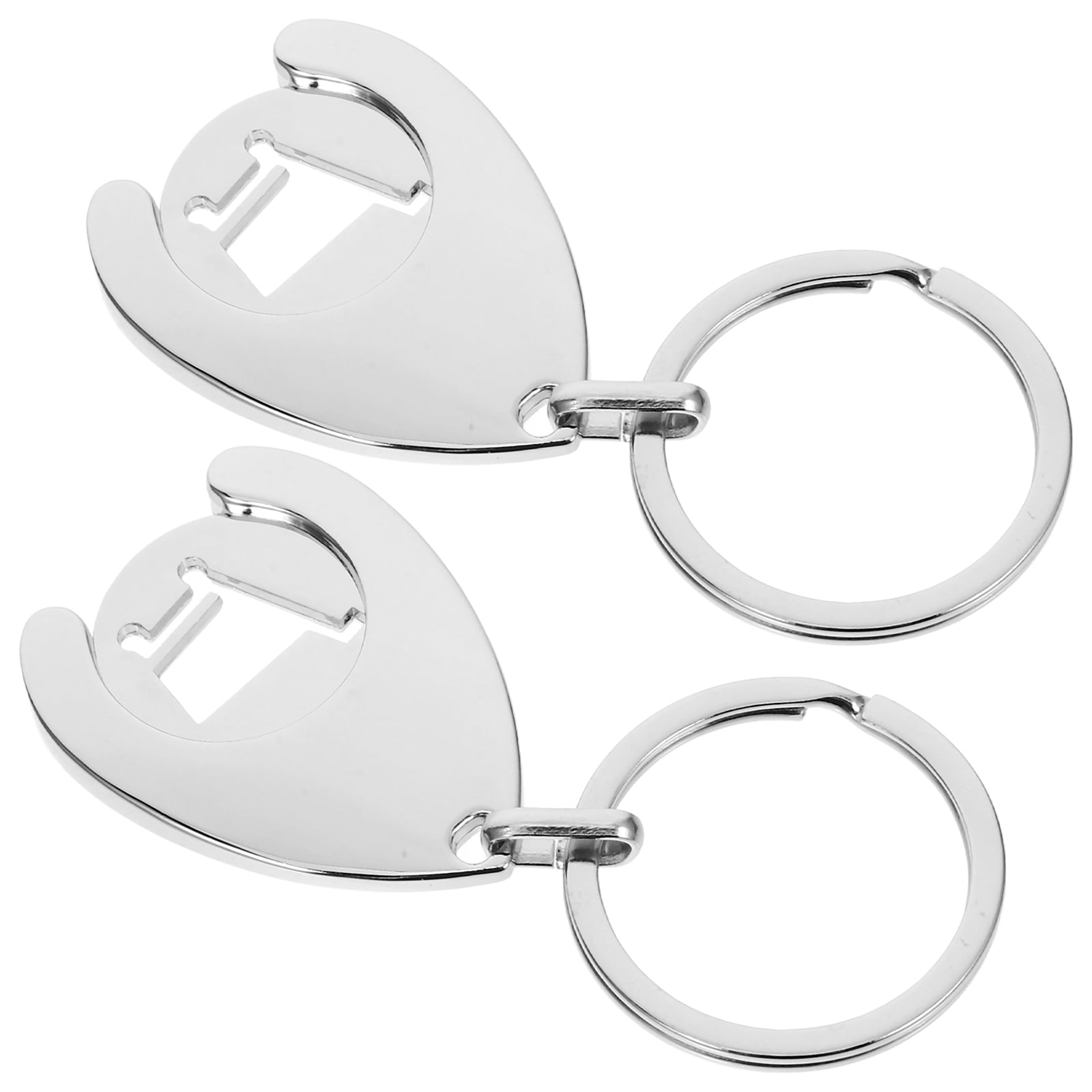 Hemoton 2pcs Metal Shopping Cart Token Keychain Lightweight and Easy to ...