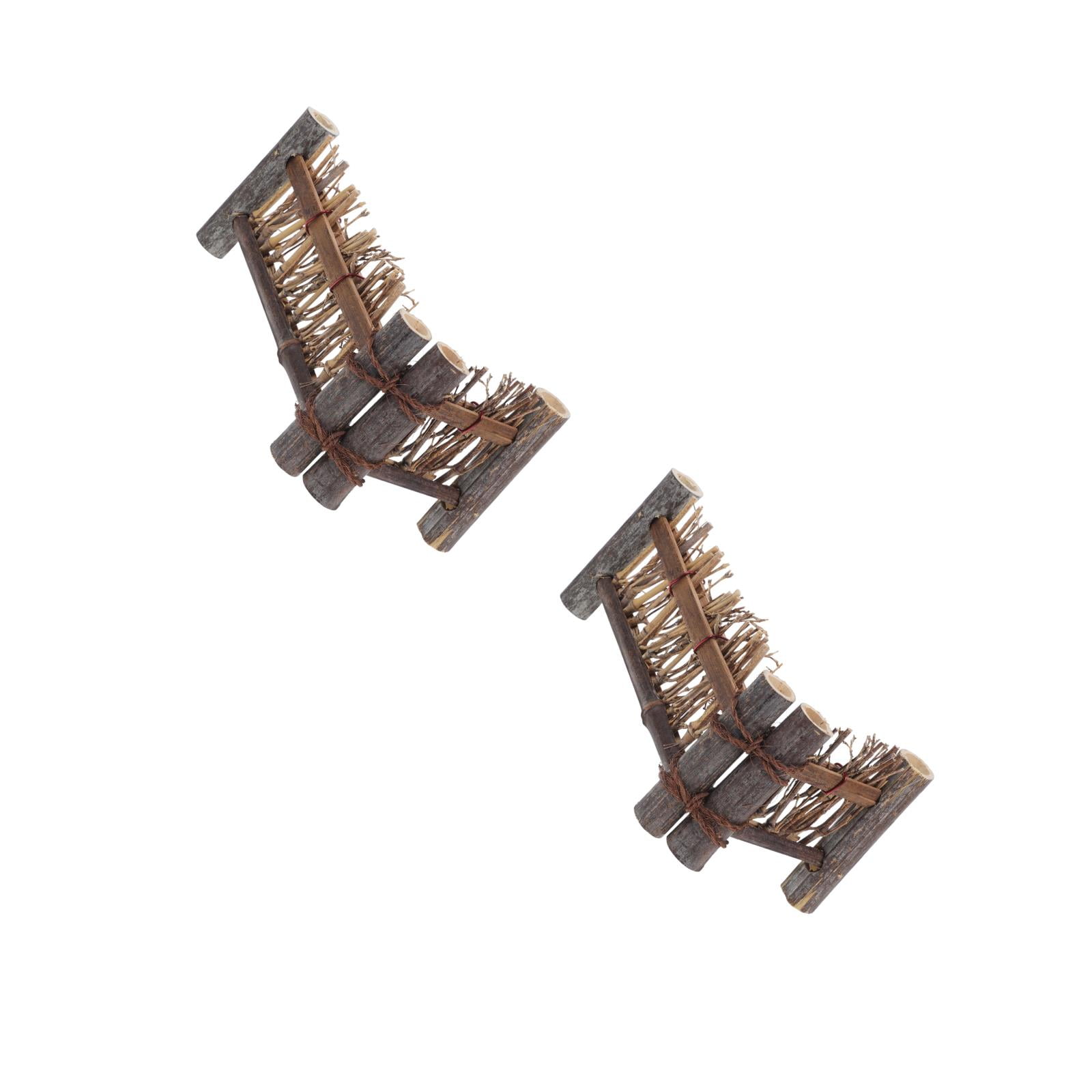 Hemoton 2pcs Mini Bamboo Fence Garden Fence Bamboo Picket Fence Mini ...