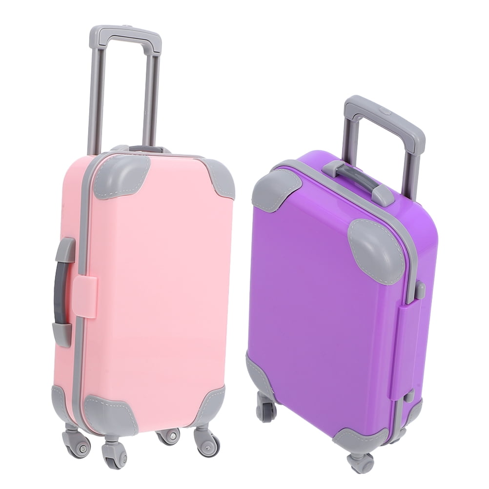 Hemoton 2pcs Miniature Small Dollhouse Suitcase For Dolls Portable Mini ...
