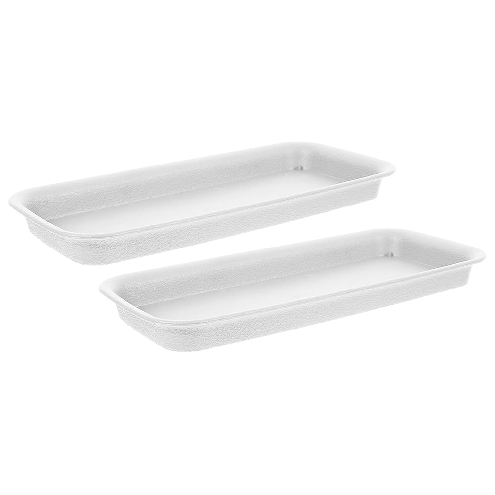 Hemoton 2pcs Plant Saucer Tray Rectangular Drip Tray for Plants Anti ...