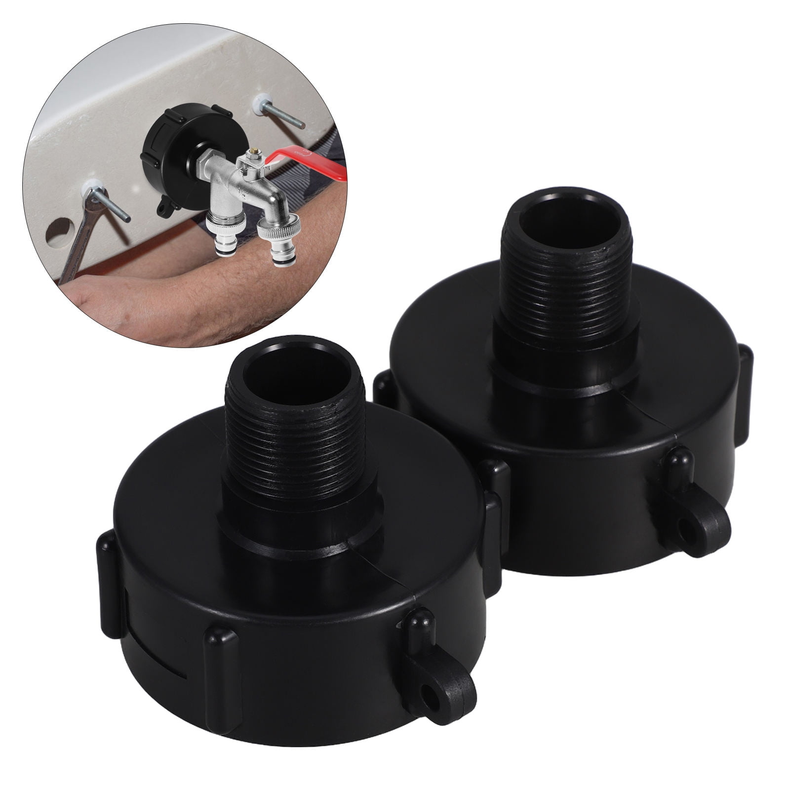 Hemoton 2pcs Plastic Tank Connector Barrel Adapter Replacement ...