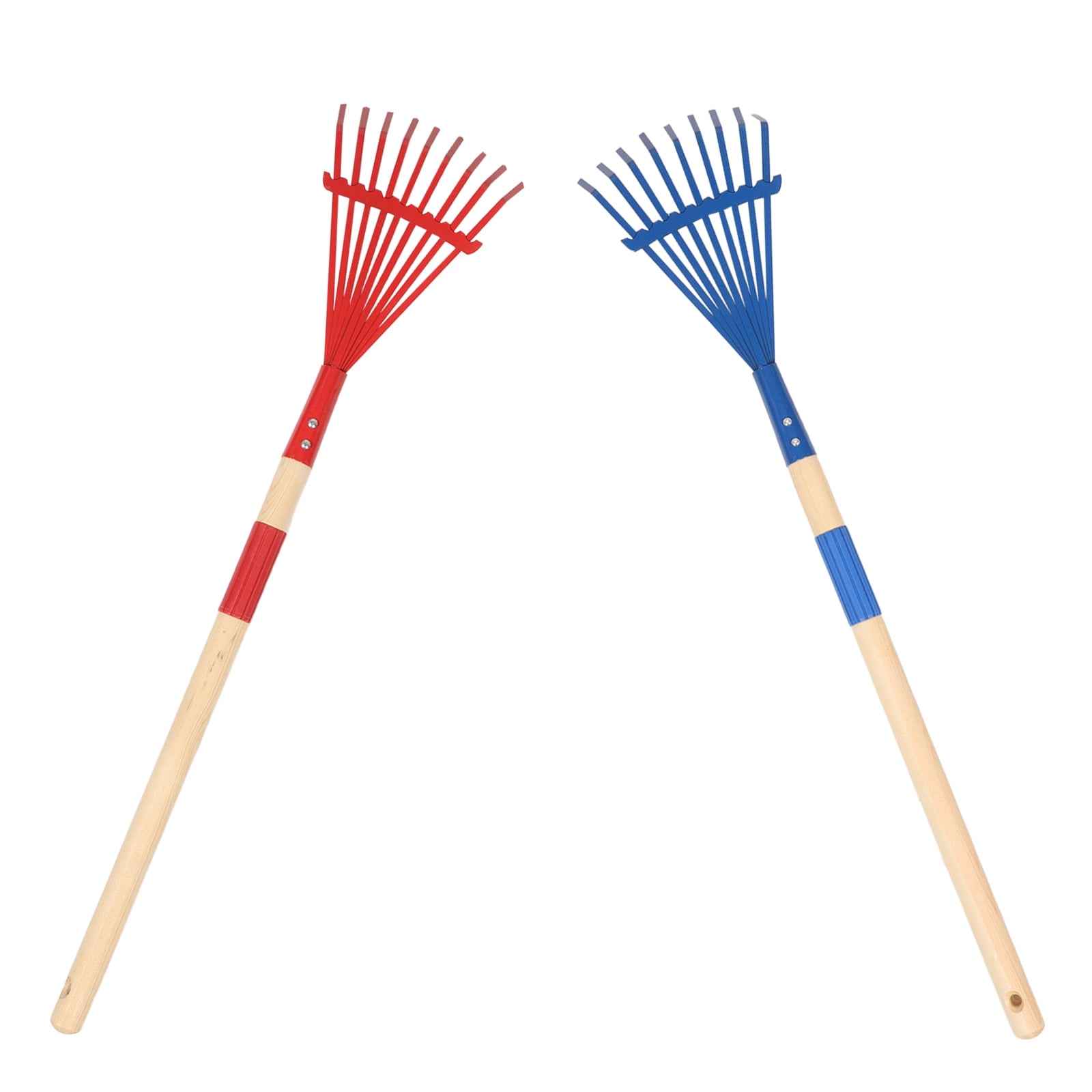 Hemoton 2pcs Portable Leaf Rake Detachable Garden Rake Leaf Clean Rake ...