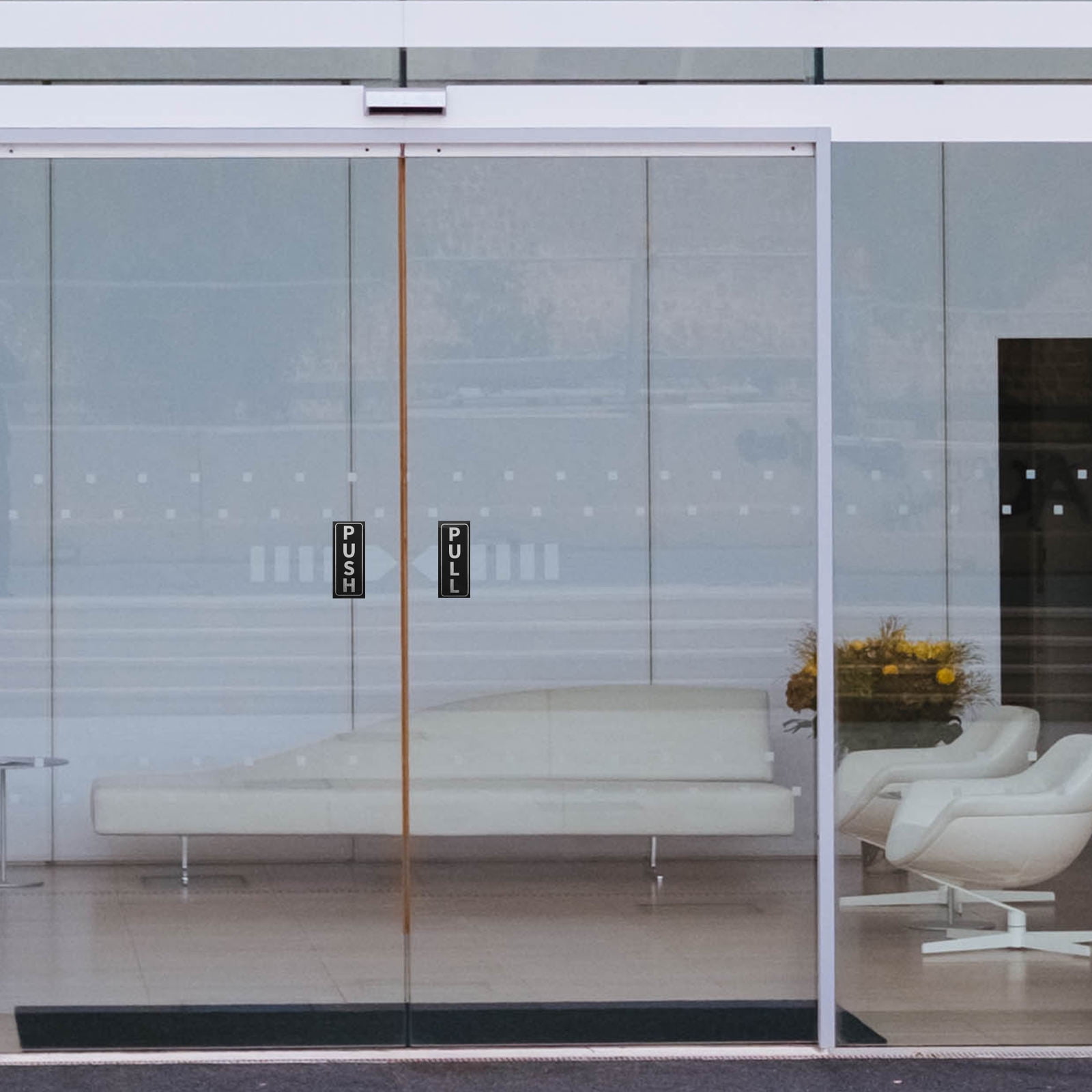 Hemoton 2pcs Push Pull Door Sign Adhesive Door Indicator Push Pull ...