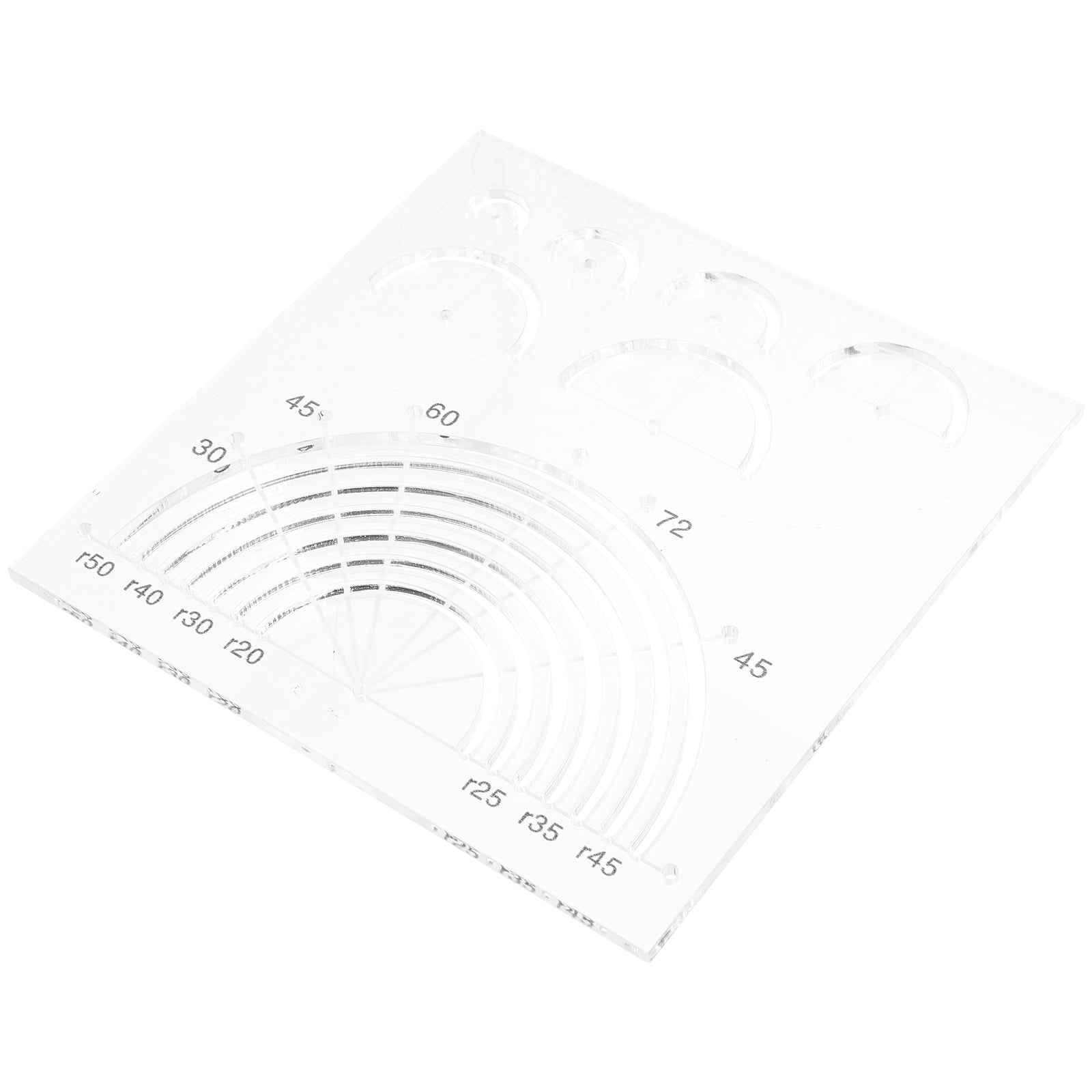 Hemoton 2pcs Quilting Ruler Multi-functional Semicircle Cutter Template ...