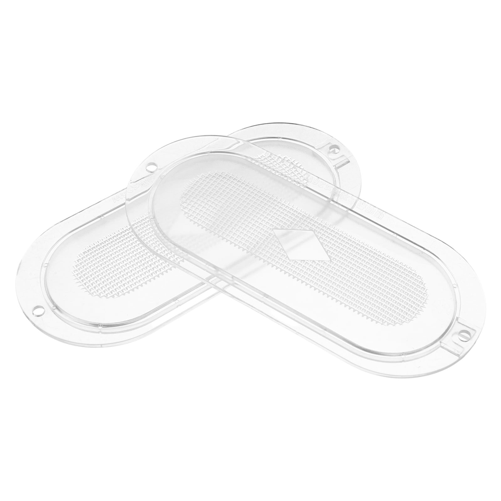 Hemoton 2pcs Range Hood Light Lens Oval Plastic Lamp Cover For Kitchen ...