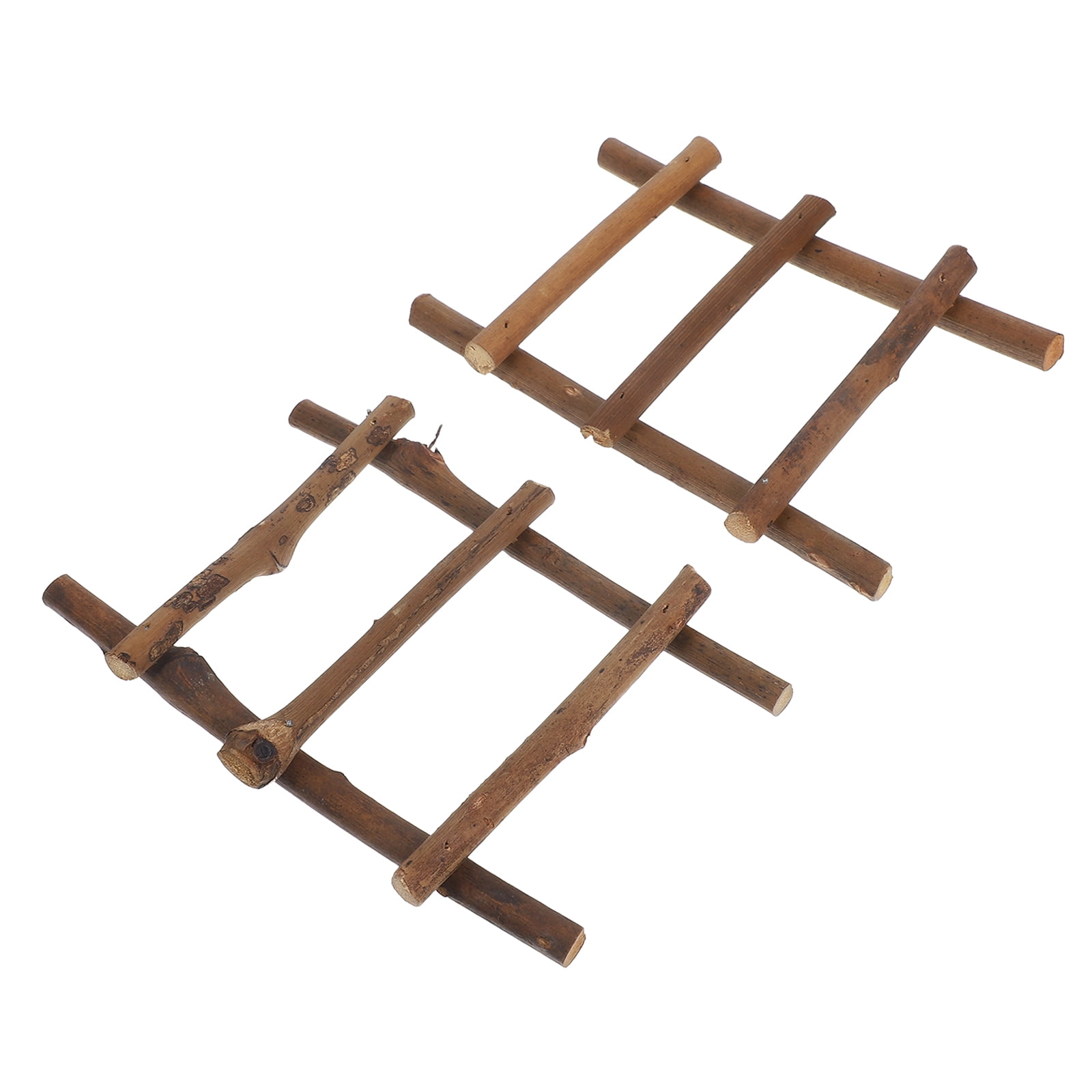 HEMOTON Coffee Rattan Mini Step Ladder for Decoration Durable ...