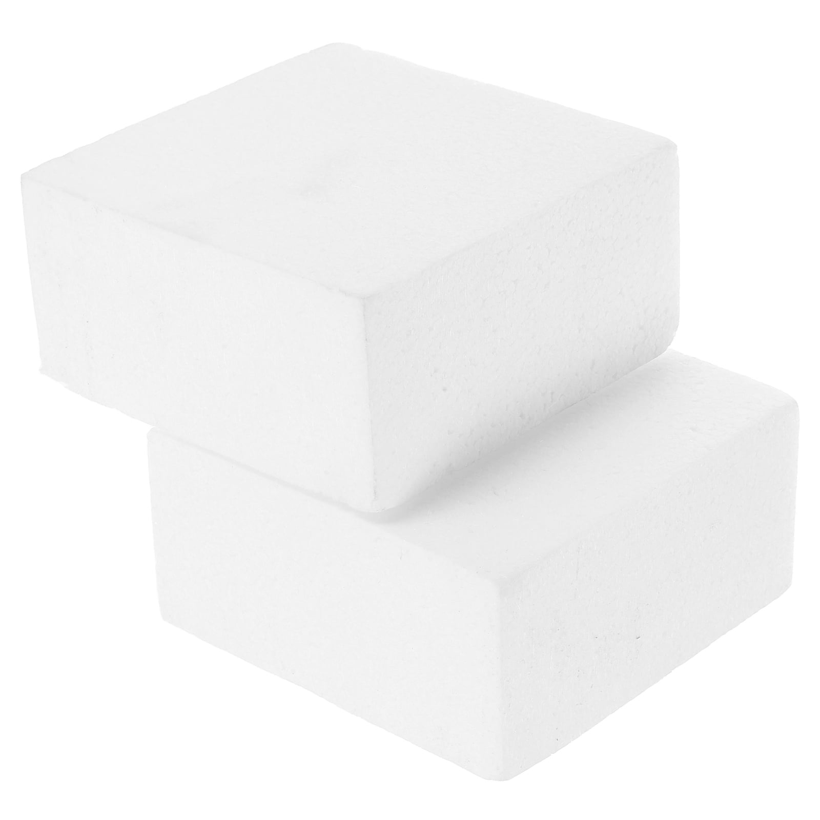 Hemoton 2pcs Rectangular Foam Cake Dummy for Craft Practice and Cake ...