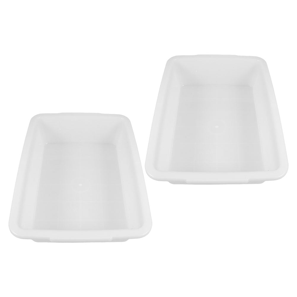 Hemoton 2pcs Rectangular Plastic Tray Laboratory Tray Plastic Lab Tray ...