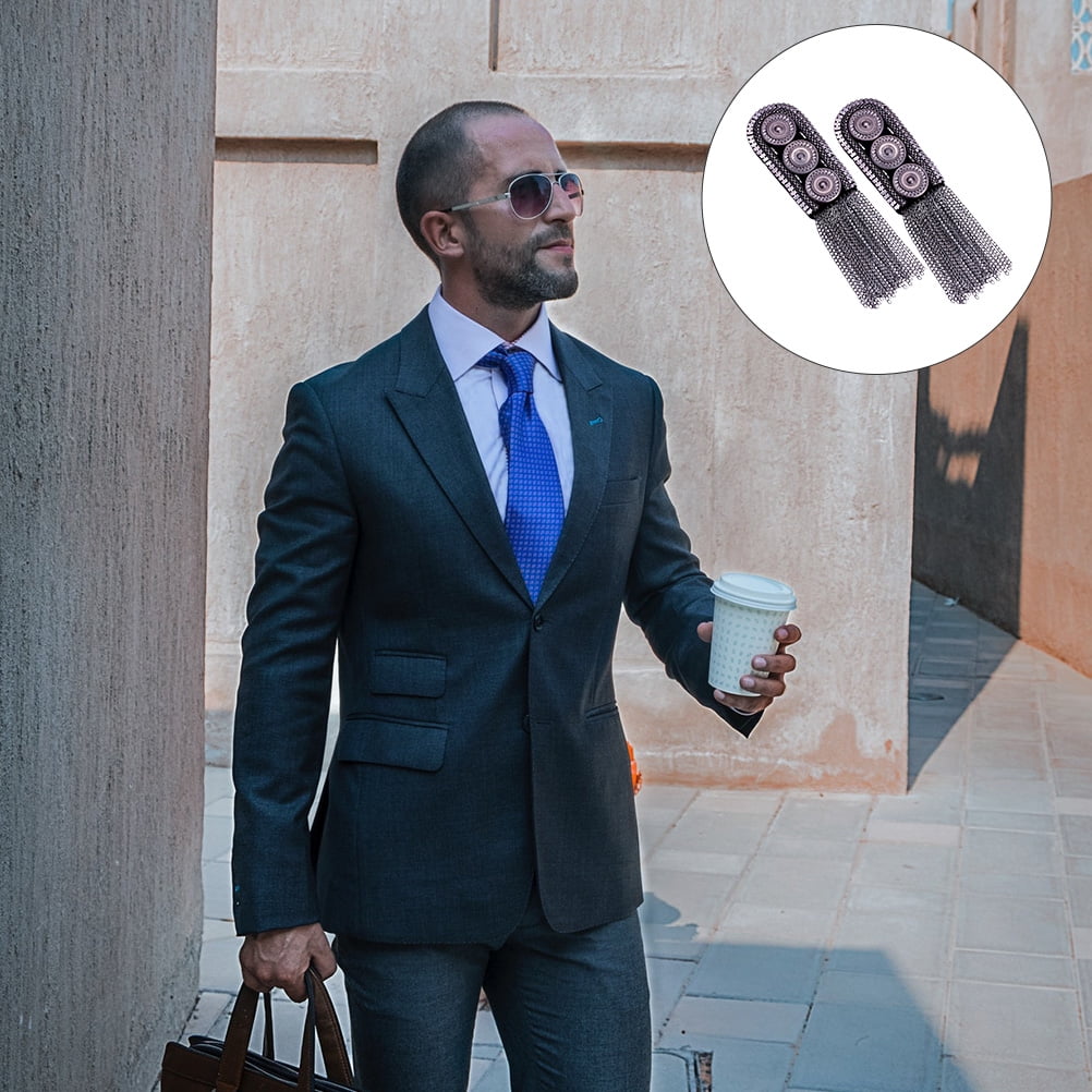 Hemoton 2pcs Shoulder Board Badge Fringe Epaulet Tassel Chain Epaulet ...