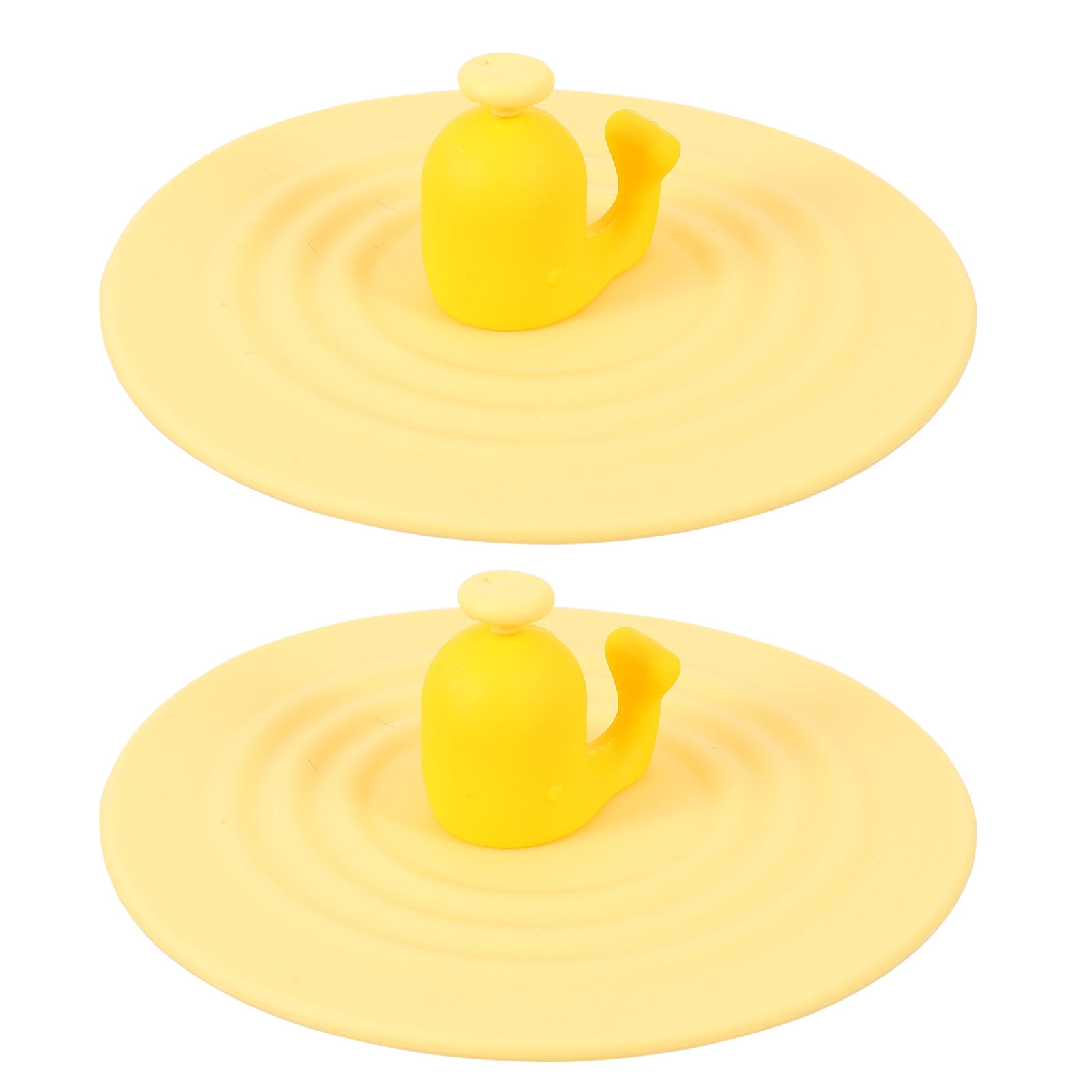 Hemoton 2pcs Silicone Mug Covers Universal Cup Lids with Spoon Holder ...