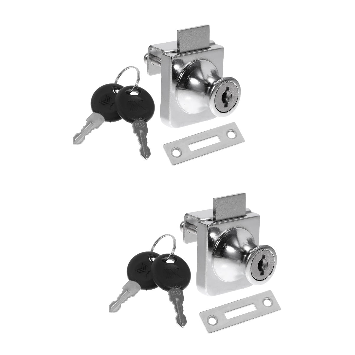 Hemoton 2pcs Sliding Glass Door Lock Glass Showcase Lock Display ...
