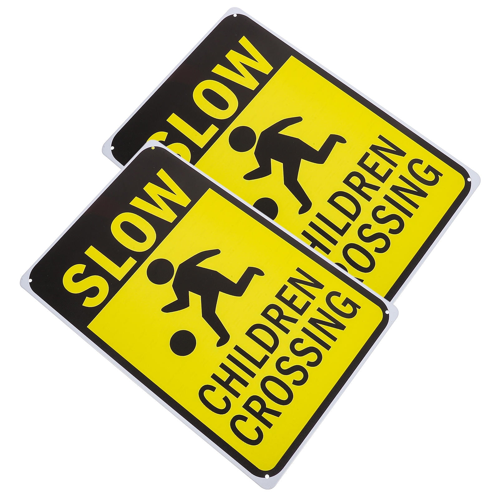 Hemoton 2pcs Slow Children Crossing Warning Signs for Kids Safety ...