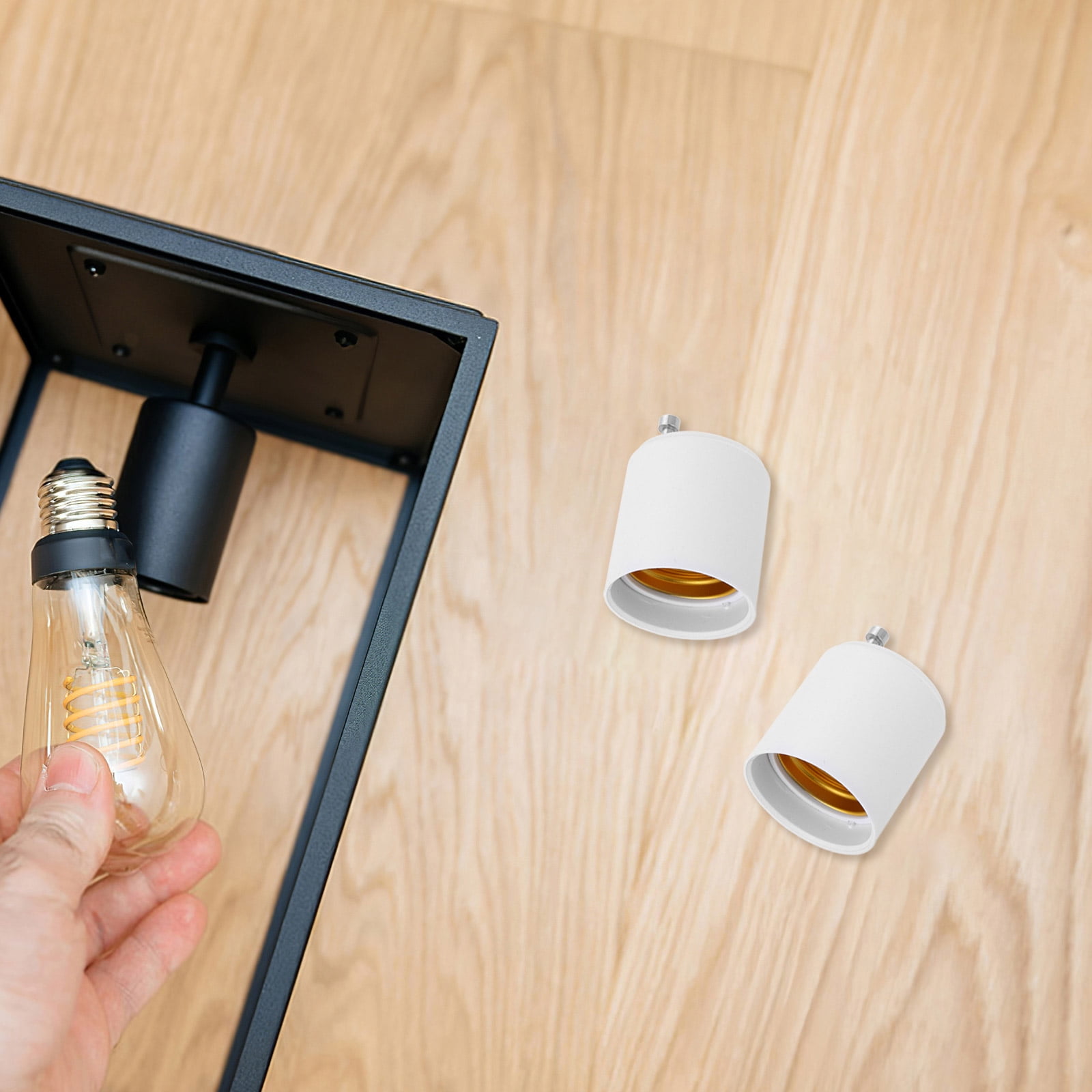 Hemoton 2pcs Small Bulb Adapter Versatile Light Base Change Light ...