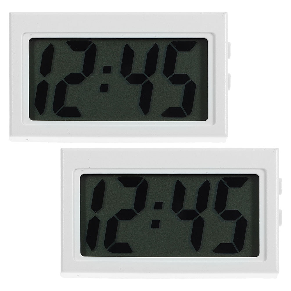 Hemoton 2pcs Small Digital Car Clock Car Dashboard Digital Clock Small ...