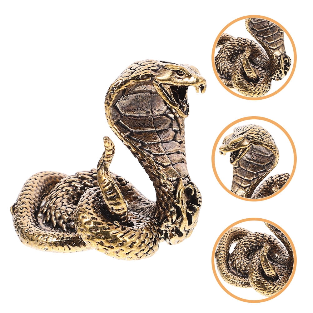 Hemoton 2pcs Solid Snake Figure Brass Statue Brass Snake Decoration ...