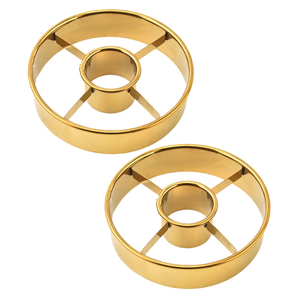 Hemoton 2pcs Stainless Steel Donut Mold Doughnut Cutter Round Cake ...