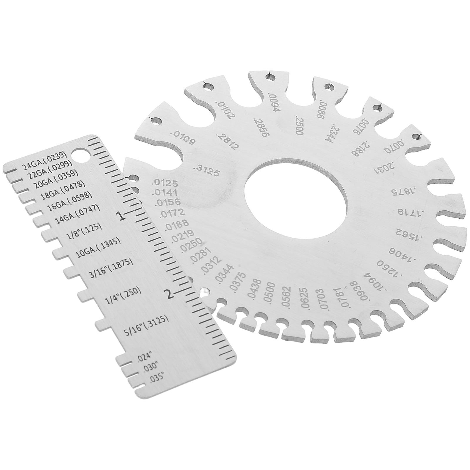 Hemoton 2pcs Stainless Steel Dual Sided Wire Gauge Cable Thickness ...